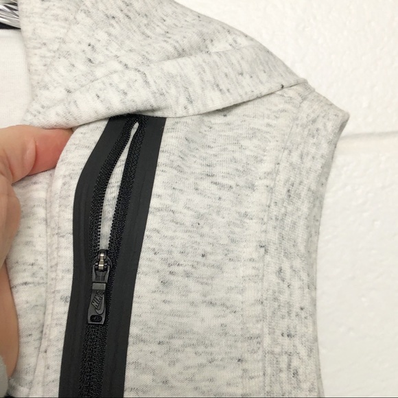Nike | Jackets & Coats | Nike Tech Fleece Asymmetrical Zip Hooded Vest ...